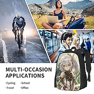 Puzona Genshin Impact Anime -Nahida Game Backpack Classic Casual Daypack Fashion Printed Bookbags Outdoor Sports Bag 17inch