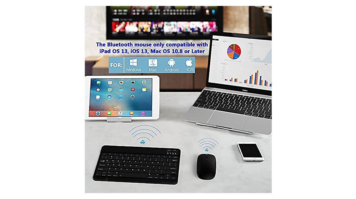 Ultra-Slim Bluetooth Keyboard & Mouse Combo for Mobile