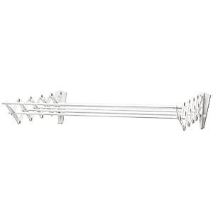 Woolite 24" Wide Collapsible Wall-Mount Drying Rack, Chrome