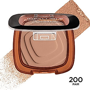 L'Oreal Paris Infallible Up to 24H Fresh Wear Soft Matte Longwear Bronzer. Waterproof, heatproof, transfer, humidity and sweatproof, Fair, 0.31 oz