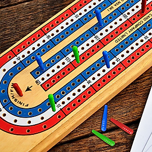 48 Pieces Plastic Cribbage Pegs 3 Colors Game Pegs Traditional Plastic Pegs Tapered Board Pegs Replacement Standard Pegs for Cribbage Traditional Board Game