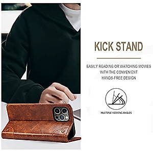 SINIANL Compatible with iPhone 13 Leather Case, iPhone 13 Wallet Folio Case Book Design with Magnetic Closure Kickstand Card Slots Flip Cover for iPhone 13 6.1 inch 2021 Khaki