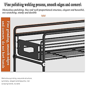 LEAYAN Under Sink Storage Under Sink Storage, 2 Tier Under Sink Storage Organizer for Bathroom Kitchen Multi-Purpose Standing Rack Organizer Under Sink Rack Shelf, White 35x21.5x43cm