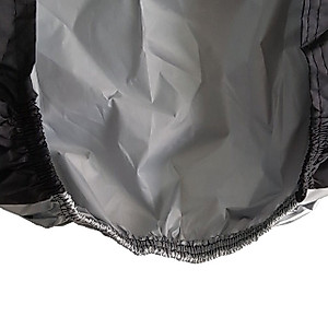 Maveek 1 Bike Waterproof Rain Cycle Bicycle Cover Dust UV Resistant, Dirt Bike Cover for Outdoor Indoor Storage, Water Snow Winter Summer All Weather Garage Road Windproof Durable (Black & Silver)