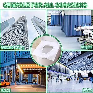 YGDZ Toilet Seat Covers Disposable, 110pcs Flushable Travel Disposable Toilet Seat Covers for Adults Kids Potty Training, Travel Essential Accessories for Airplane, Road Trips, Camping