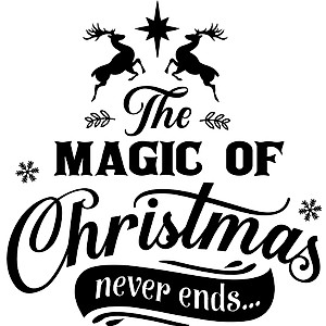 SEC Apparel Christmas Iron on for Shirts and More The Magic of Christmas Never Ends