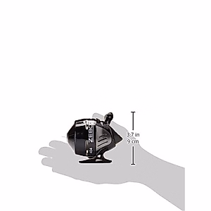 Zebco 404 Spincast Fishing Reel, Size 40 Reel, Right-Hand Retrieve, Built-in Bite Alert, Durable All-Metal Gears, Stainless Steel Pick-up Pin, Pre-Spooled with 15-Pound Zebco Fishing Line, Black