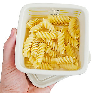 Uba Portion Control Containers Set (PORCELAIN) for Diet Meal Prep & Storage (3 Pack)