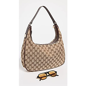 Gucci Women's Pre-Loved Shoulder Hobo, GG Canvas, Brown, One Size