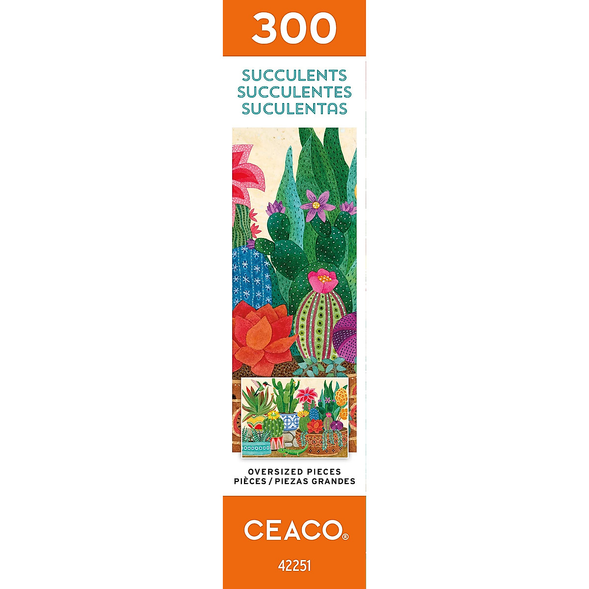 Ceaco - Succulents Collection - Stephanie's Succulents - 300 Piece Oversized Jigsaw Puzzle