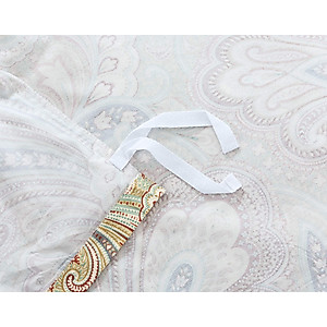 Eikei Boho Paisley Print Luxury Duvet Quilt Cover and Shams 3pc Bedding Set Bohemian Damask Medallion 350TC Egyptian Cotton Sateen (Rust, Queen)