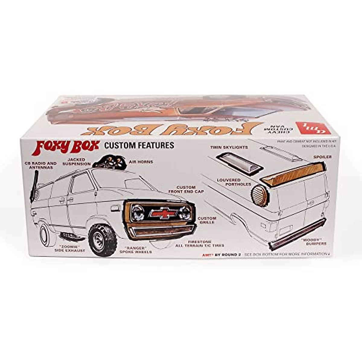 AMT 1975 Chevy Van Foxy Box 1:25 Scale Model Kit