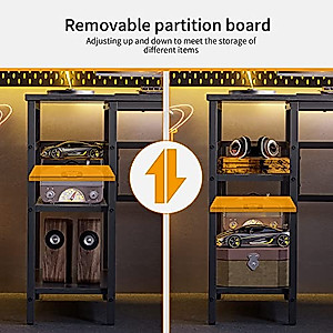 CubiCubi L Shaped Desk with Storage, 59.1 Inch Corner Computer Desk with Shelves, Home Office Workstation for Study or Working, Black