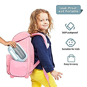 Bento Box for Kids,1.3L Bento Box Adult Lunch Box,Lunch Box Container for Kid/Adults/Toddler,Bento Boxes with 4 Compartment&Utensiles,Leak Proof,Microwave/Dishwasher/Freezer Safe(Light Blue)