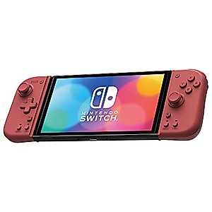 HORI Nintendo Switch Split Pad Compact (Apricot Red) - Ergonomic Controller for Handheld Mode - Officially Licensed by Nintendo