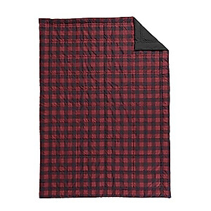 Eddie Bauer - Throw Blanket, Lightweight Reversible Bedding, Buffalo Plaid Home Decor for All Seasons (Red/Black, Throw)