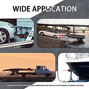 TYT 2000LB Boat Trailer Cable Winch with Heavy Duty Hook, 26ft Steel Cable Hand Crank Winch, Two Way Ratchet Ratio 4:1/8:1 Manual Gear Winch for Towing Lifting Boat Trailer Truck RV ATV Jet Ski Winch