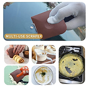 Cast Iron Cleaner Chainmail Scrubber with Pan Scraper Hanging Loop, Upgraded Cast Iron Scrubber 316 Chain Mail Scrubber for Pan, Skillet, Grill Dutch Oven Metal Brush Cleaning Castiron