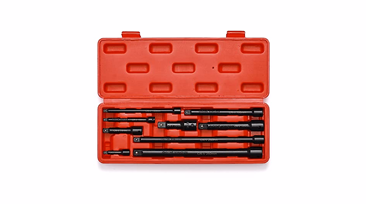 EMENTOL 9PCS Impact Extension Bar Set, 1/4", 3/8" and 1/2" Drive Socket ...