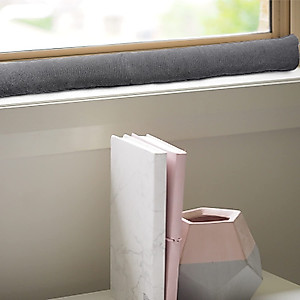 2 PCS Door Draft Stopper 36 Inch Heavy Duty Under Door Draft Blocker,Door Snake, Bottom Section Seal, Noise and air, Energy efficient door guard-Grey