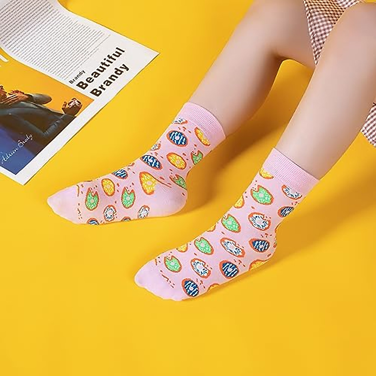 BISOUSOX Girls Socks 6-8 Years Old Unicorn Fun Crazy Novelty Funny Silly Socks for Kids Boy Girl Birthday Christmas Gift
