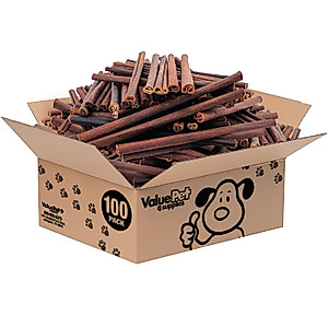ValueBull Collagen Sticks, Beef Dog Chews, Thick 12 Inch, 100 Count Bulk Pack - Natural & Safe, Single Ingredient, Long Lasting, Healthy for HIPS, Joints, Skin & Coat