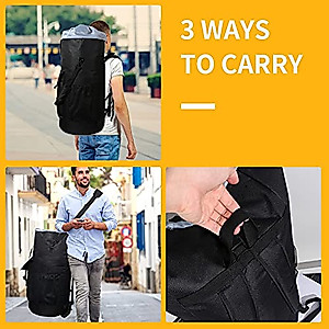 SYGY Laundry Bag Backpack, 115L Extra Backpack Laundry Bag for College Students , Durable Oxford Cloth Dorm Laundry Bags for Apartment, Camping, Travel, Dorm Room Essentials