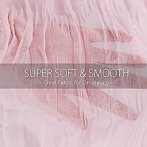 Avitorry 2PCS Baby Pink Cheesecloth Table Runner 10ft Gauze Cheese Cloth Table Runner Cheesecloth Table Runner Bulk for Wedding Bridal Baby Shower Birthday Party Table Decorations