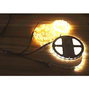 HUALAND 2 Pack Black 1 Female to 3 Male 5.5mm X 2.1mm CCTV DC Power Supply Splitter Cable