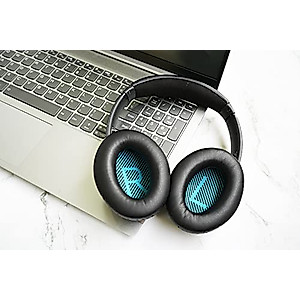 Replacement Ear-Pads for Bose QuietComfort QC 2 15 25 35 Ear Cushions for QC2 QC15 QC25 QC35 SoundLink/SoundTrue Around-Ear II AE2 Headphones (Black)