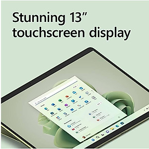 Microsoft Surface Pro 9 Tablet - 13" - Core i5 12th Gen i5-1245U Deca-core (10 Core) - 8 GB RAM - 256 GB SSD - Windows 11 Pro 64-bit - Forest - 2880 x 1920 - PixelSense Display - 15.50 Hours Maxi