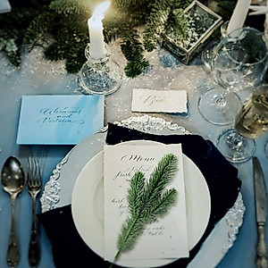 Meiliy 35pcs Artificial Greenery Xmas Pine Picks Pine Leaves Pine Twigs for Crafts Indoor and Outdoor Christmas Holiday Home Garden Decor