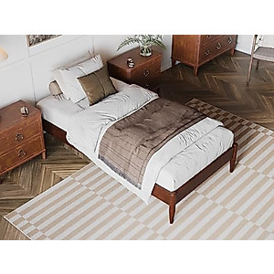 AFI, Pasadena 14" Twin XL Wood Basic Platform Bed Frame, Walnut