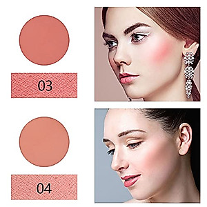 CCbeauty 8 Colors Face Blush Palette Matte Shimmer Professional Natural Long Lasting Lightweight Portable Foundation Contour Highlight Pressed Powder Makeup Palette for Women Girls