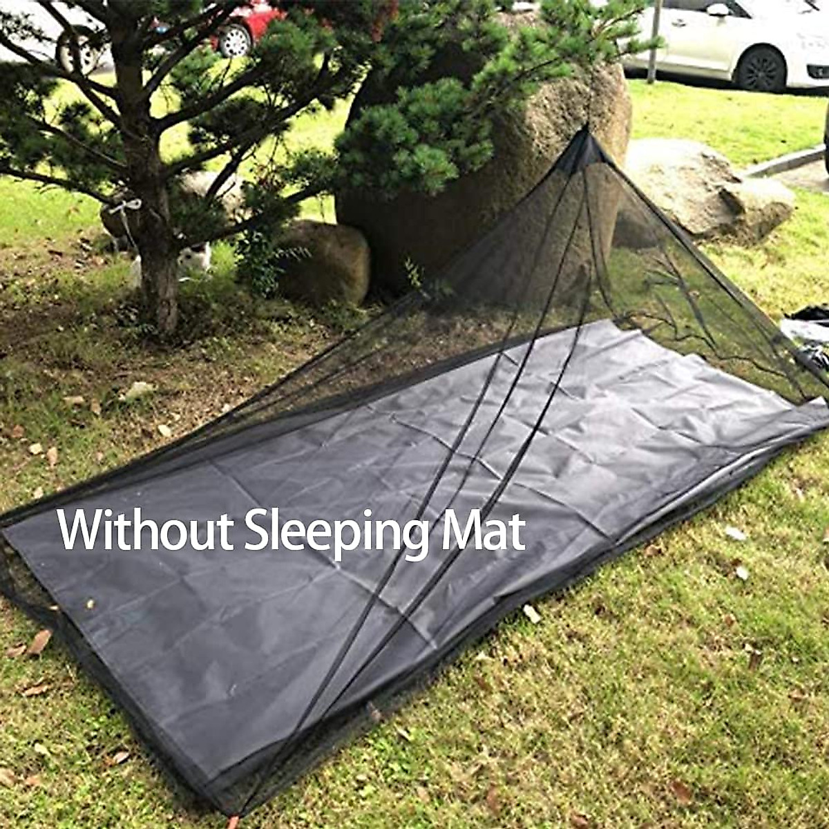 Aventik No-See-Um Camping Mosquito Net Bed Compact and Ultra-Light for Travel，Finest Holes Mesh 2000 Noseeum Netting for Camping and Hiking, Without Sleeping Mat (Single Brown Color, M)