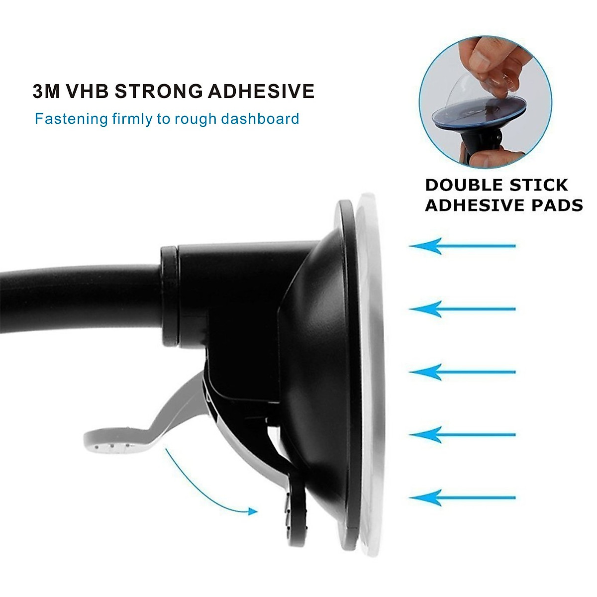 Suction Cup Double Sided Adhesive Pad 8PACK Mount Disk Hook Dashboard Sticky Pads for GPS Phone Car Dash Windshield Shower Replacement Mounting Heavy Duty Clear Glue 6CM and 8CM for Xiaoyi Camera