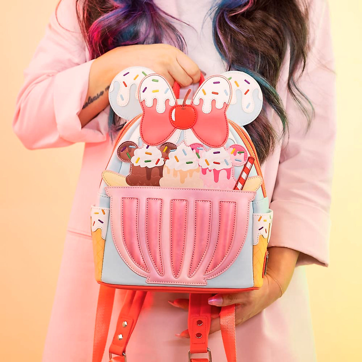 Loungefly Disney Backpacks: Minnie Mouse Sweet Treats Backpack, Amazon Exclusive