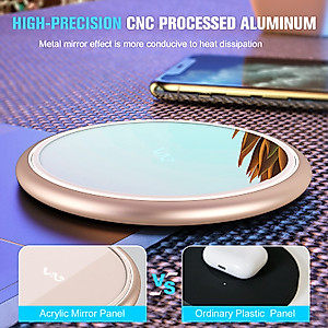 Magnetic Wireless Charger, Vebach Fast Aluminum Wireless Charging Pad with Detachable Cable Compatible with iPhone14/14plus/ 13/13 Pro/13 Pro Max/13 Mini, 12/12 Pro/12 Pro Max, AirPods 3 2 Pro etc