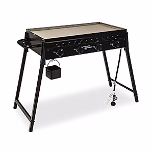 Country Smokers CSGDL0590 The Highland 4-Burner Portable Griddle, Large, Black