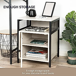 Miereirl File Cabinet Mobile Filing Cabinet with Wheels Open Door Storage Shelf Printer Stand fits A4 or Letter Size for Home Office (Light Grey)