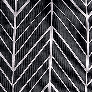 DII Polyester Container with Handles, Herringbone Storage Bin, Large Square, Black