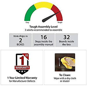 Ameriwood Home Edgewood Fireplace TV Stand for TVs up to 55", Black