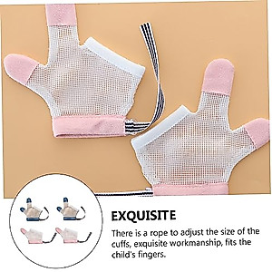 KESYOO 2 Pairs Anti-eating Gloves Babyproofing Kits Baby Tools Nail Biting Gloves Anti Thumb Sucking for Infant Stop Nail Biting Nylon Anti-eating Hand Gloves Teething Mitten