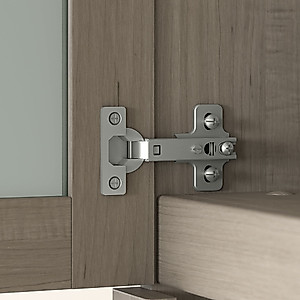 Bush Furniture Somerset 60W Desk Hutch in White and Storm Gray