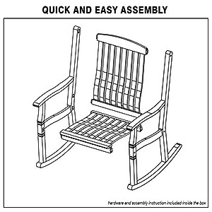 Cambridge Casual Wooden Arie Patio Porch Rocking Chair for Outdoor, Single Item/Natural Teak