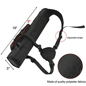 Homakover Archery Compact Multi-Function Back Quiver Arrow Holder, Adjustable Quivers Hanged Target Shooting Quiver for Arrows, Bow Hunting and Target Practicing