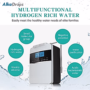 Water Purifier Machine Water Ionizer ORP+500 to -800 PH 2.5-11.2 Alkaline Acid Water Best Home Alkaline Water Filtration System/Instant heating58-136.4 °F/12,000 Liters Per Filter / 7 Water Settings
