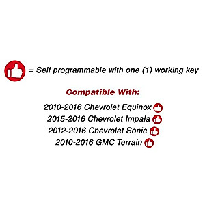 KeylessOption Flip Remote Key Fob 4btn Remote Start for GM (OHT01060512)