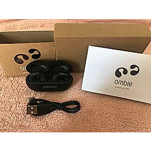 True Wireless Earbuds AM-TW01 AMBIE, Bluetooth Ear Clips (Black)