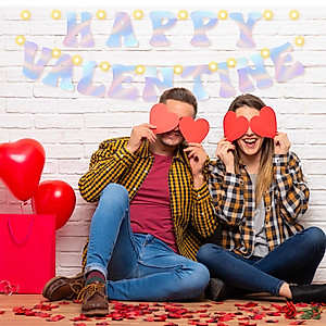 AwserTantue DIY Birthday Holographic Banner - 112Pcs DIY Holographic Banner, Make Your Own Banner Kit Customize Letters & Lights Birthday Baby Shower Christmas Winter Xmas New Year Party Decoration